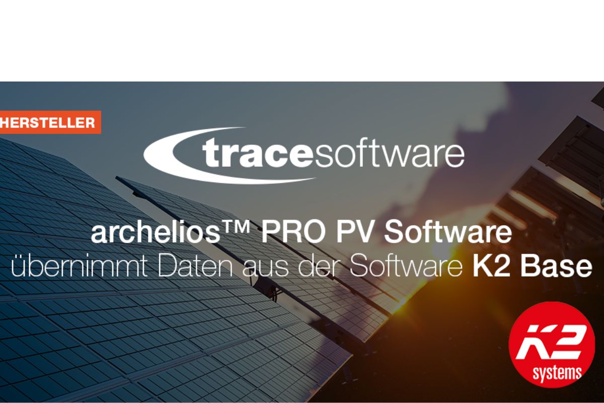 archelios PRO PV Software übernimmt Daten aus der Software K2 Base