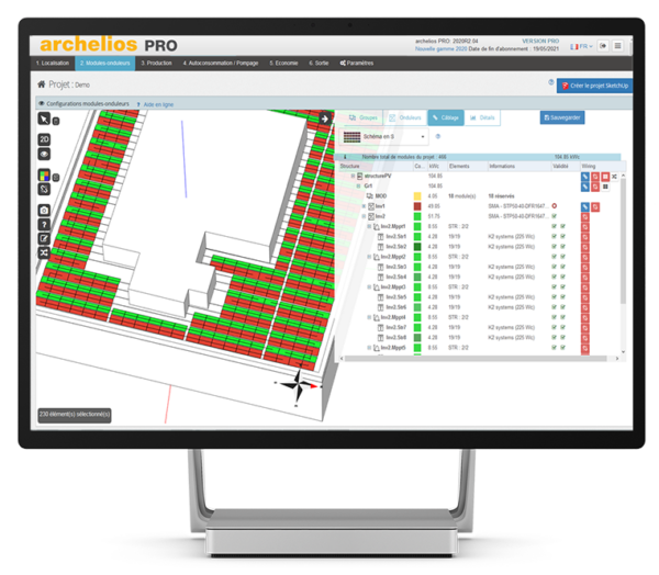 archelios PRO PV Software übernimmt Daten aus der Software K2 Base